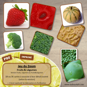 Jeu du Zoom - Fruits & Légumes - Ludo Sur Le Fil