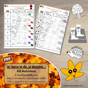 Je lance le dé, je dessine... - Kit Automne - Ludo Sur Le Fil