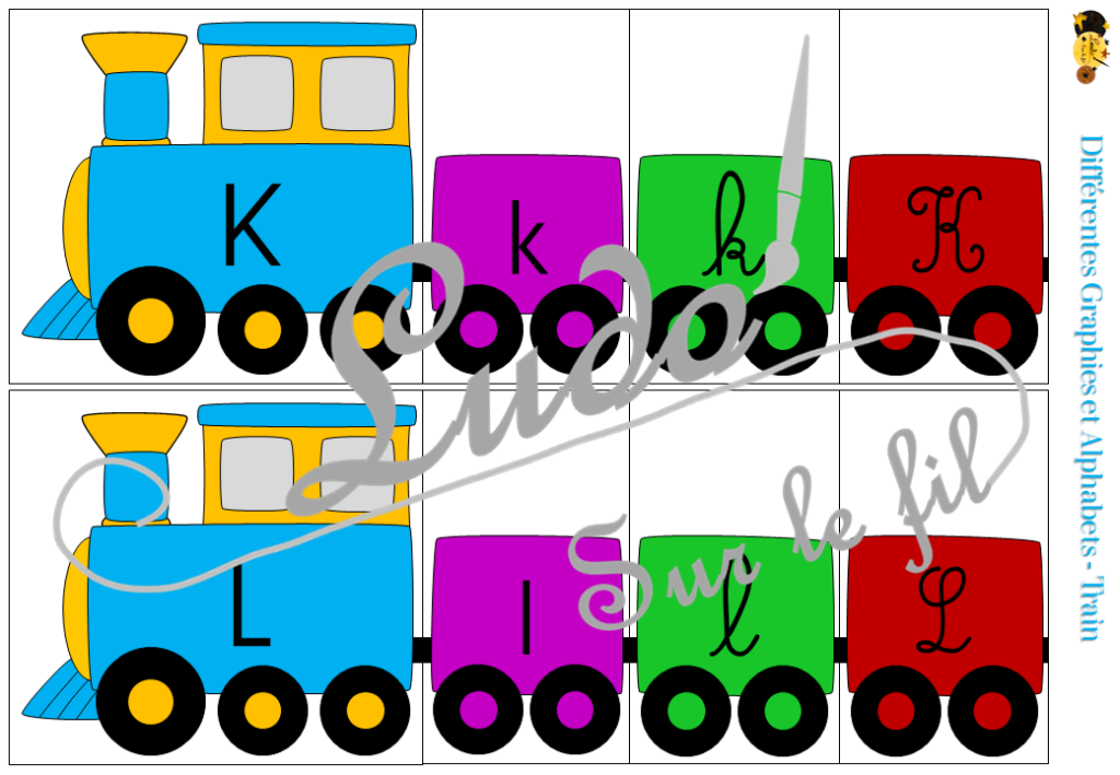 Les petits trains des lettres - Ludo Sur Le Fil