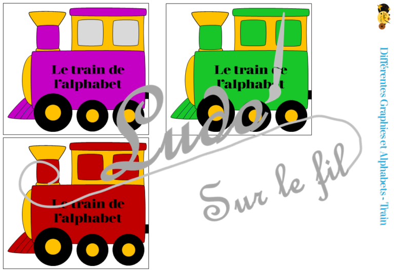 Les petits trains des lettres - Ludo Sur Le Fil