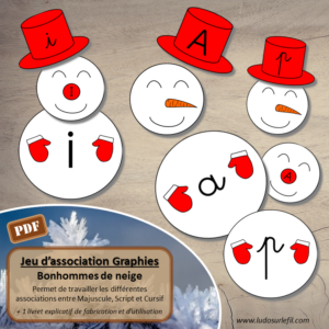 Association Différentes Graphies - Bonhommes de neige - Ludo Sur Le Fil