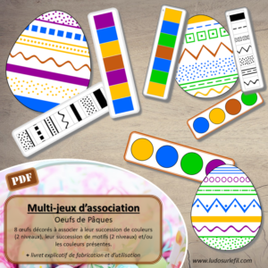 Multi-jeux d'association - Œufs de Pâques - Ludo Sur Le Fil