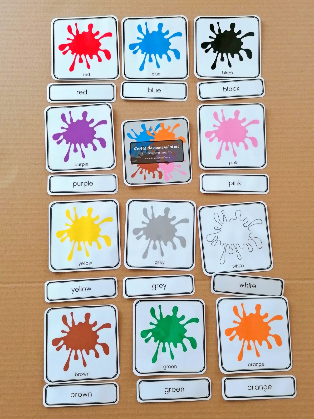 Cartes Couleurs en Anglais - Gratuit - Ludo Sur Le Fil