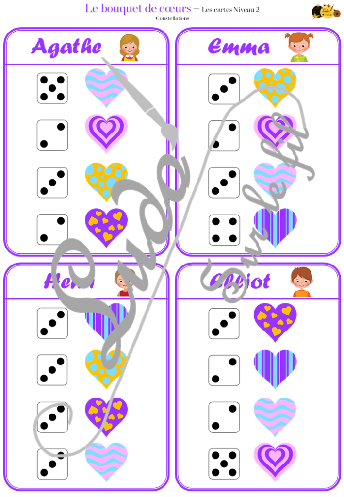 Le bouquet de cœurs - Dénombrement - Ludo Sur Le Fil
