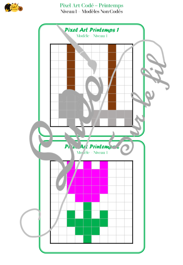 Pixel Art Codé - Printemps - Ludo Sur Le Fil