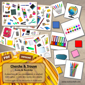 Cherche et Trouve - Ecole & Rentrée - Ludo Sur Le Fil