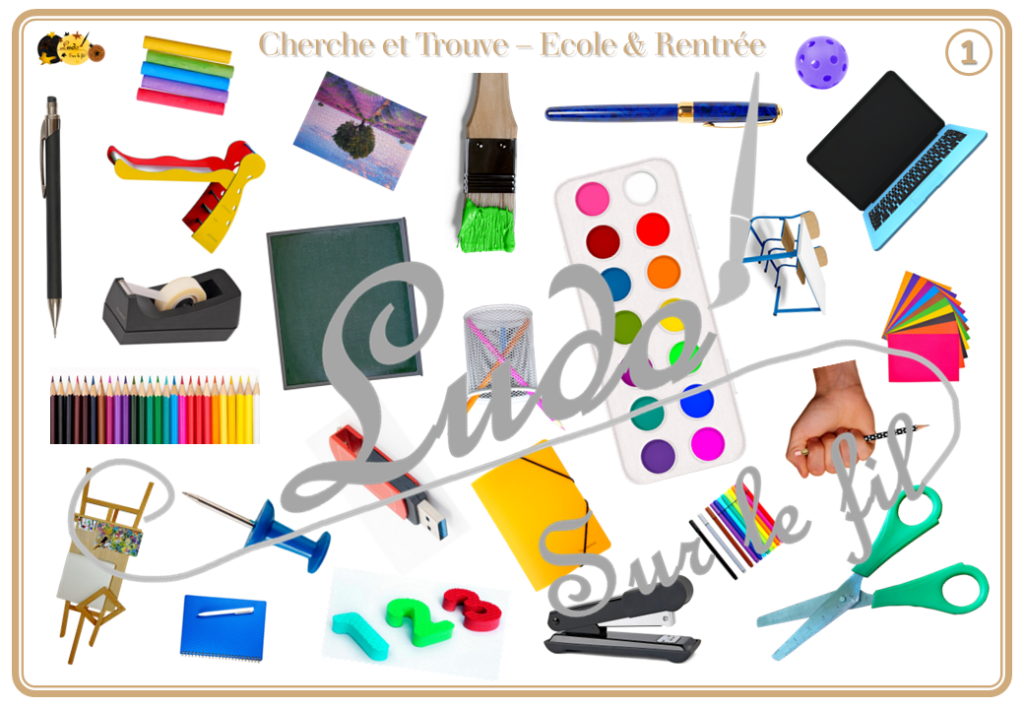 Cherche et Trouve - Ecole & Rentrée - Ludo Sur Le Fil