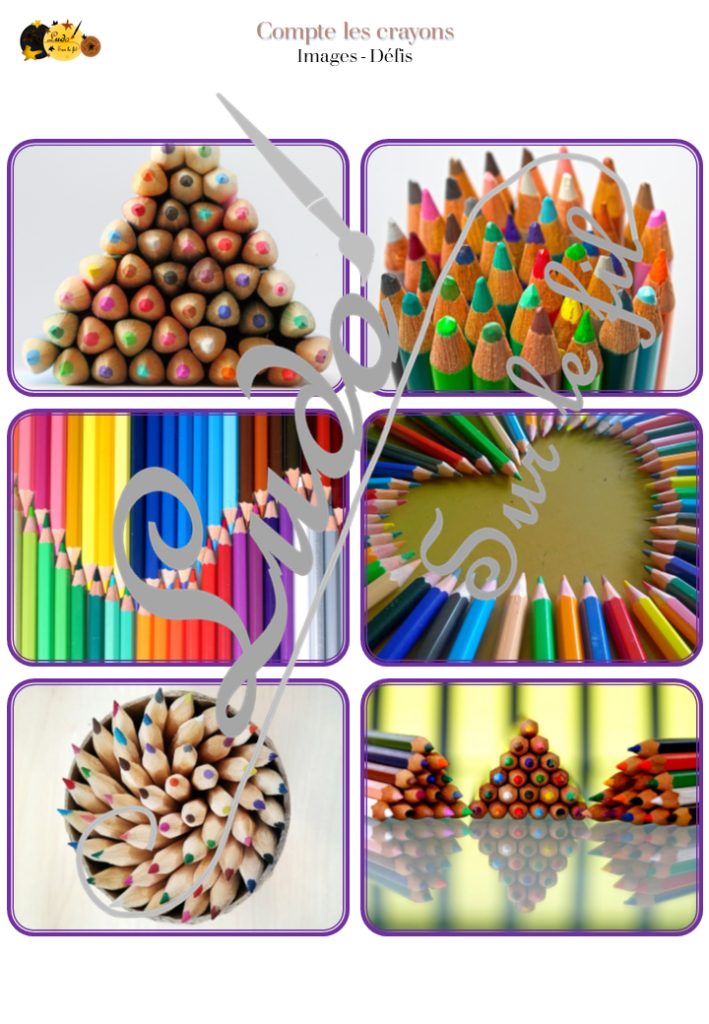 Compte les crayons - Ludo Sur Le Fil