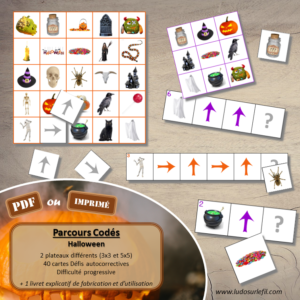 Suis les parcours codés - Halloween - Ludo Sur Le Fil