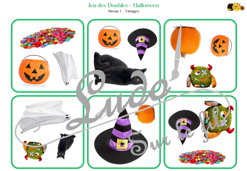 Jeu des doubles - Halloween - Ludo Sur Le Fil