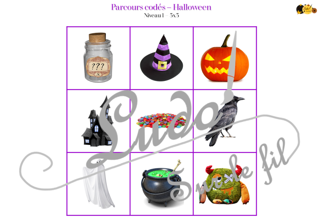 Suis les parcours codés - Halloween - Ludo Sur Le Fil