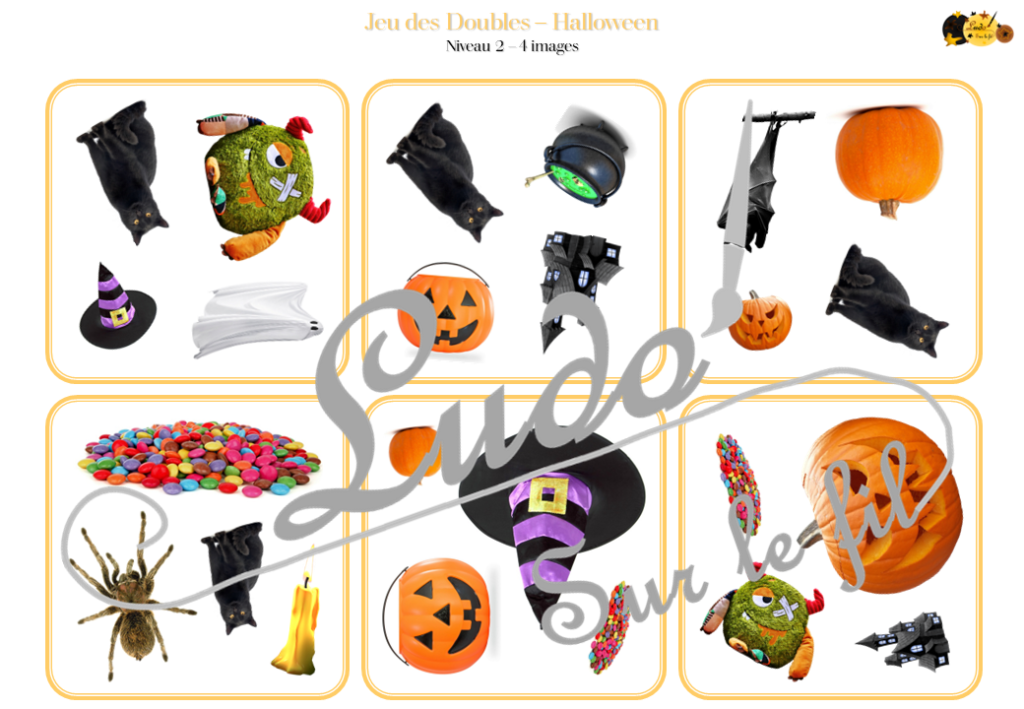 Jeu des doubles - Halloween - Ludo Sur Le Fil