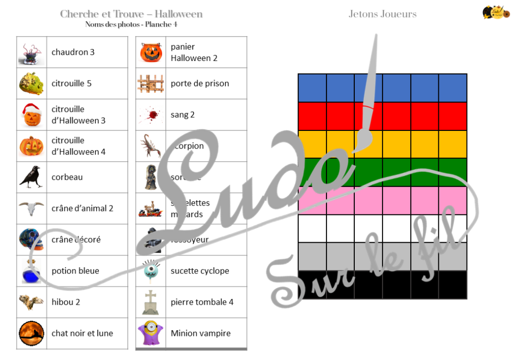 Cherche et Trouve - Halloween - Ludo Sur Le Fil