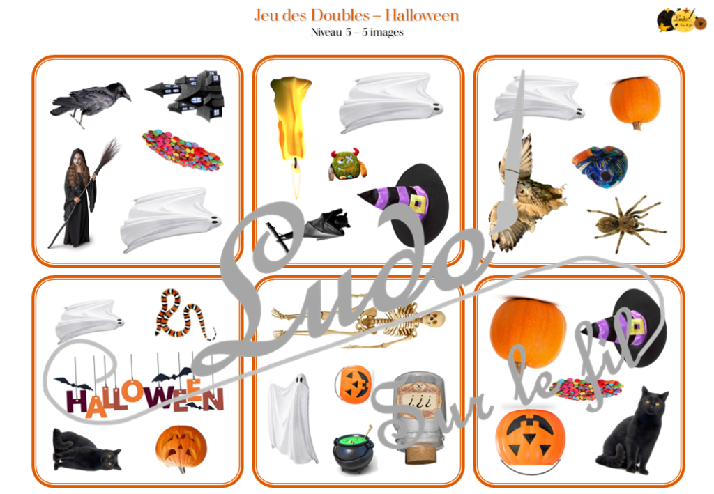 Jeu des doubles - Halloween - Ludo Sur Le Fil