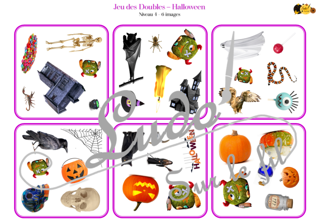 Jeu des doubles - Halloween - Ludo Sur Le Fil