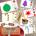 Cartes à pince - Couleurs & Noël - Ludo Sur Le Fil