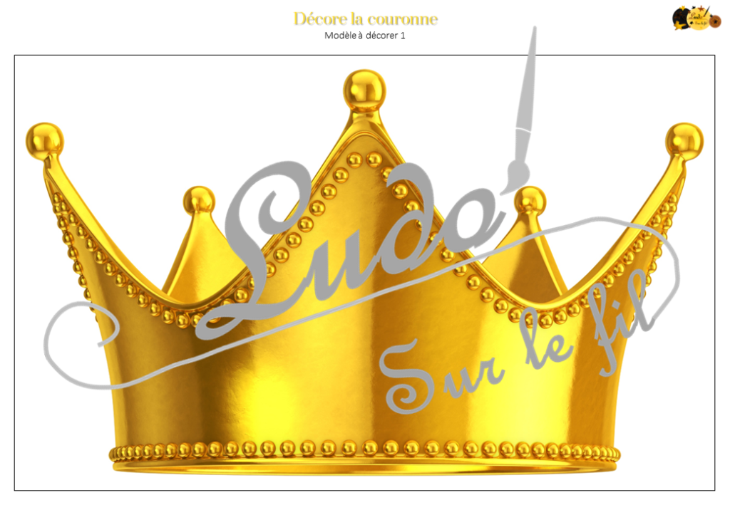 Décore la couronne - Epiphanie - Ludo Sur Le Fil