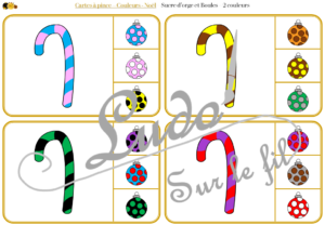 Cartes à pince - Couleurs & Noël - Ludo Sur Le Fil