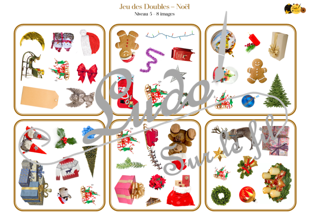 Jeu des doubles - Noël - Ludo Sur Le Fil