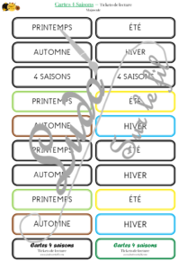 Cartes 4 saisons - Ludo Sur Le Fil