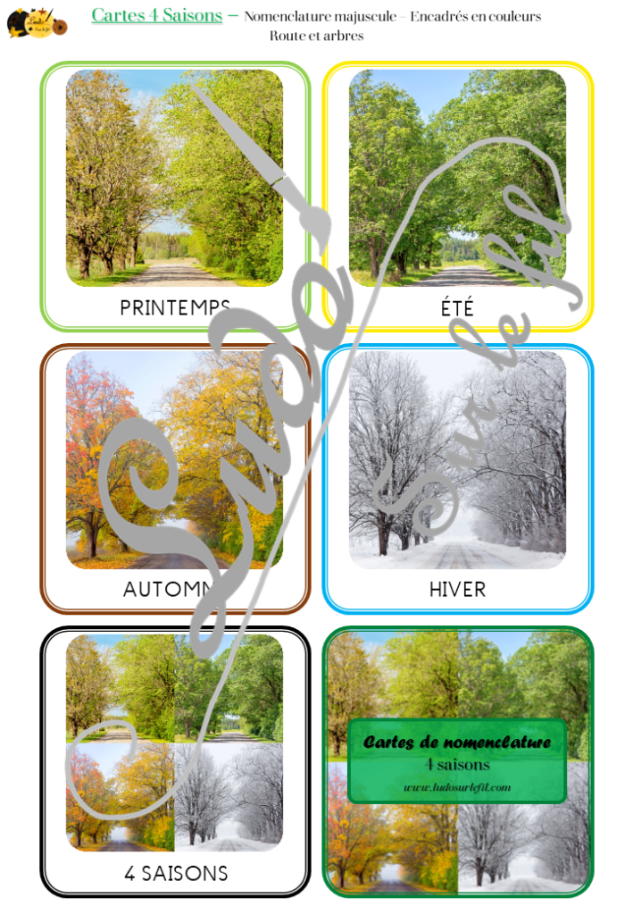 Cartes 4 saisons - Ludo Sur Le Fil