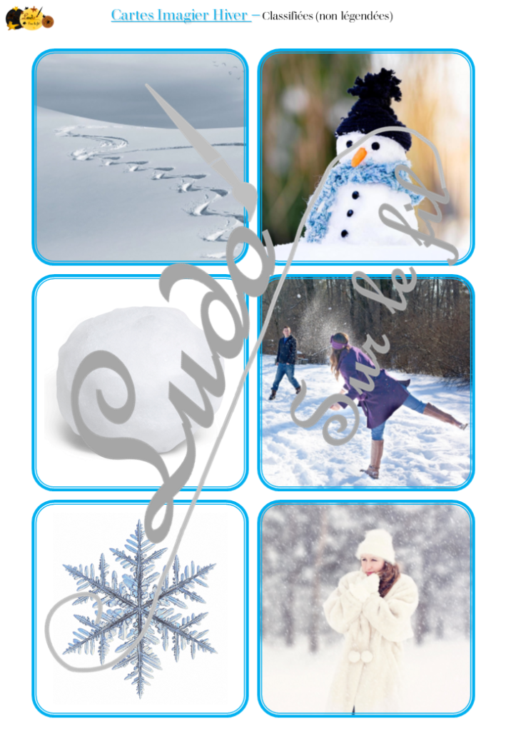 Cartes Imagier de l'hiver - Ludo Sur Le Fil