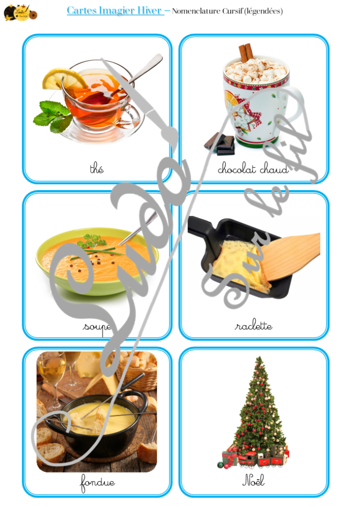 Cartes Imagier de l'hiver - Ludo Sur Le Fil