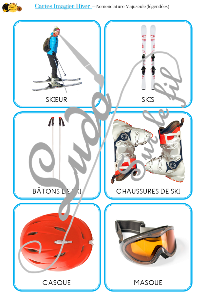 Cartes Imagier de l'hiver - Ludo Sur Le Fil