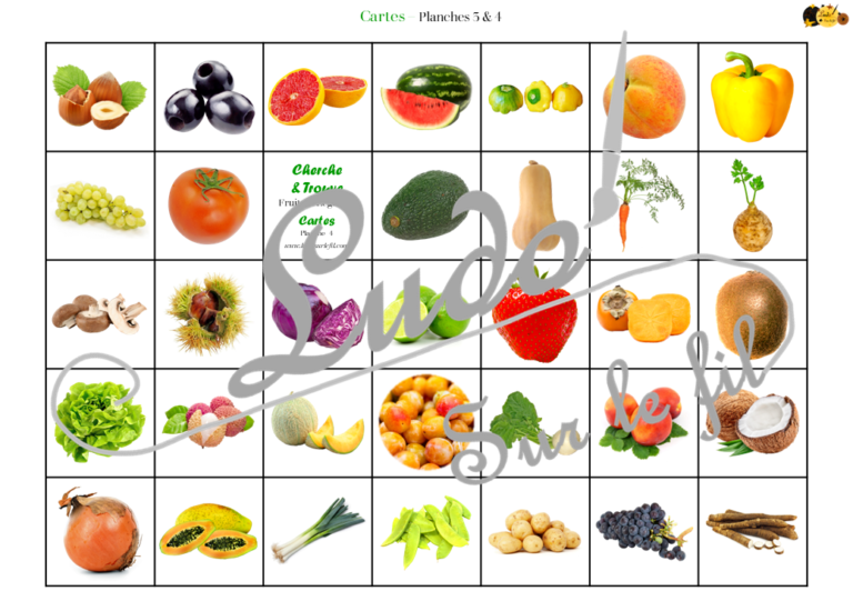 Cherche et Trouve - Fruits et Légumes - Photos - Ludo Sur Le Fil