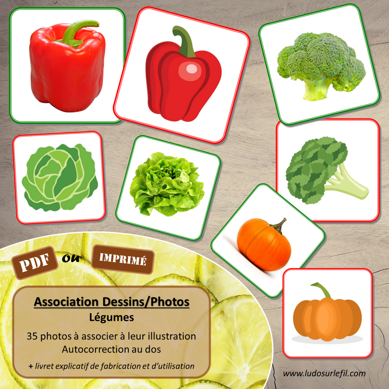 Association Photos / Dessins - Légumes - Ludo Sur Le Fil