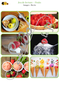 Jeu de lecture - Fruits - Ludo Sur Le Fil