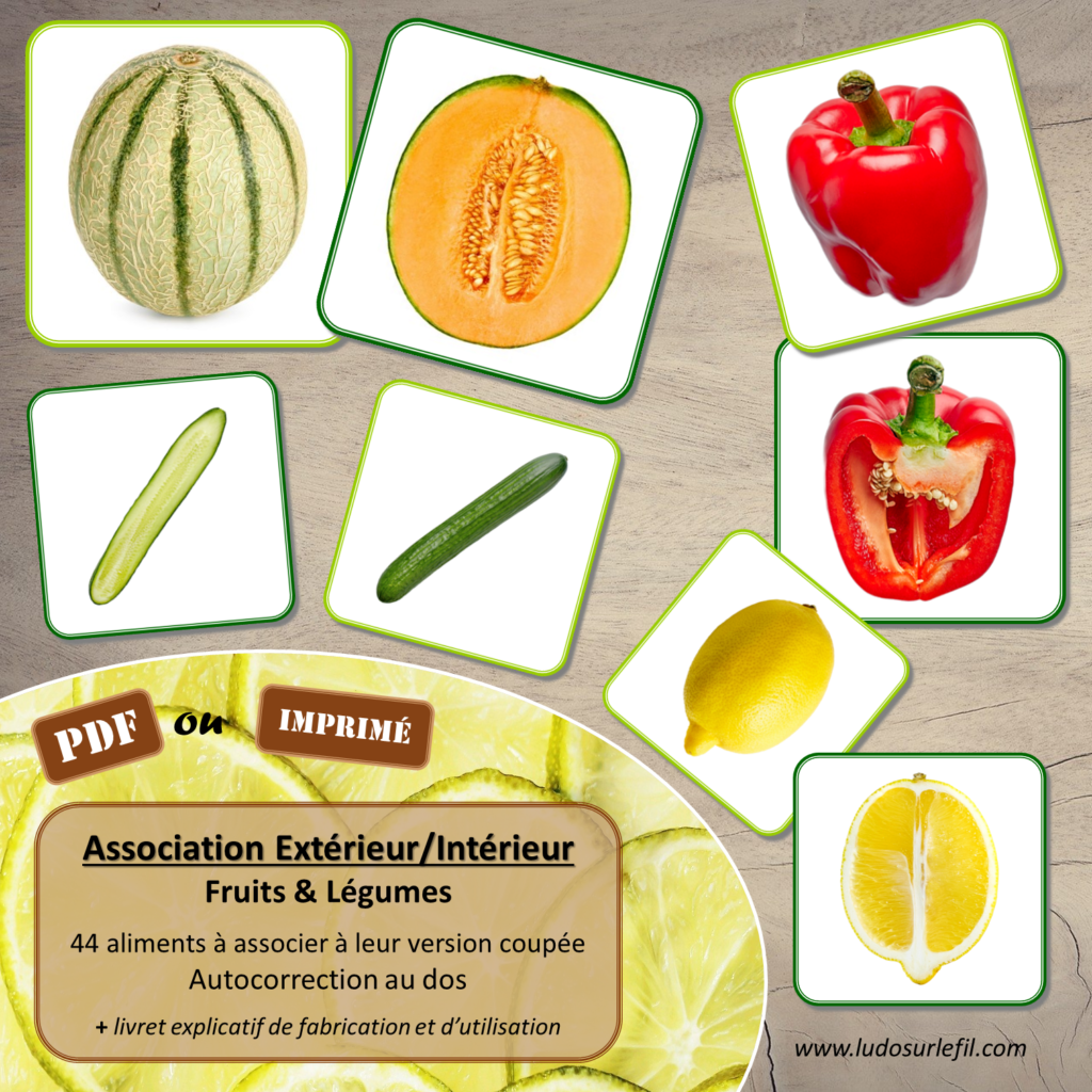 Association Extérieur / Intérieur - Fruits & Légumes - Ludo Sur Le Fil
