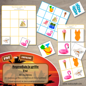 Reproduis la grille - Eté & Vacances - Ludo Sur Le Fil