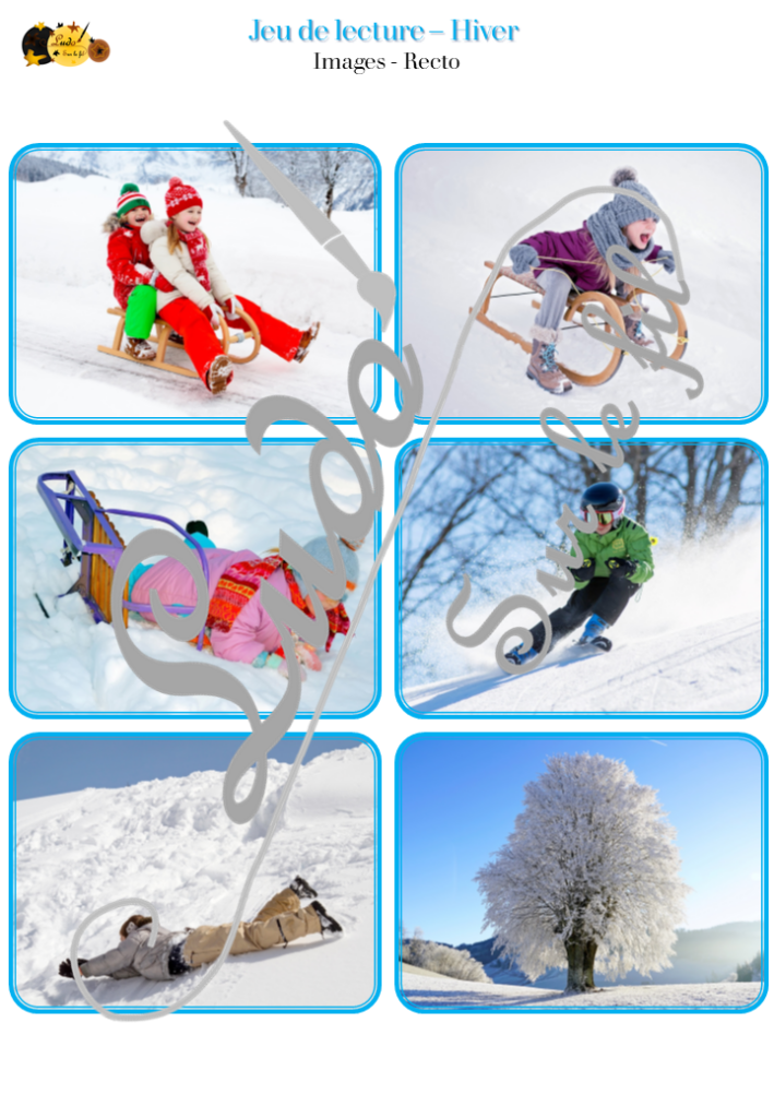 Jeu de lecture - Hiver - Ludo Sur Le Fil