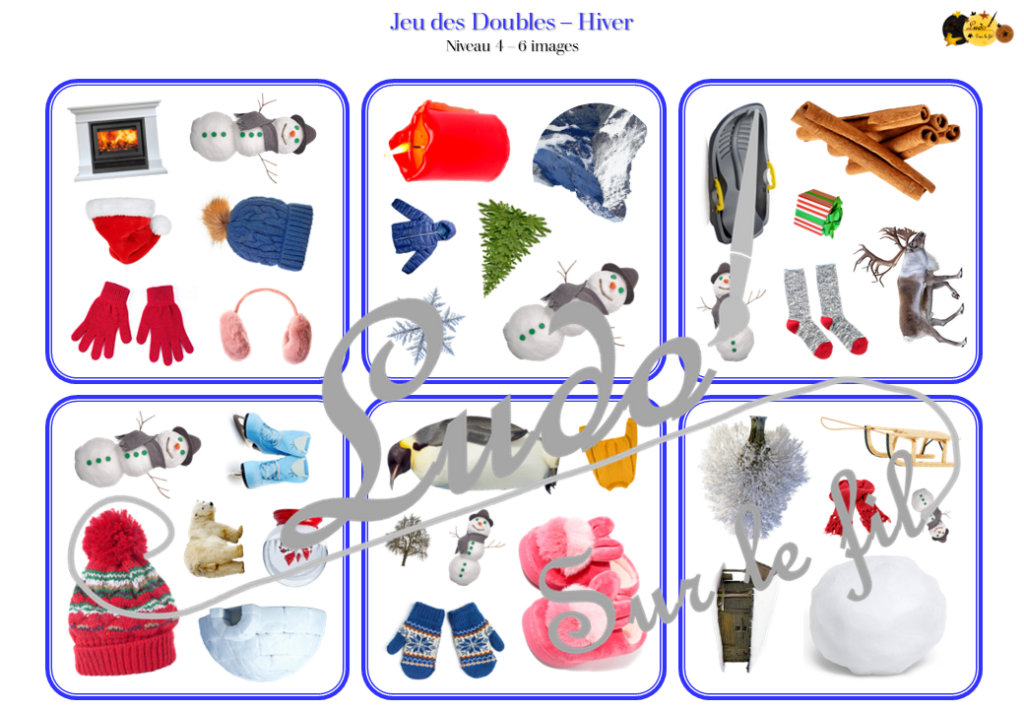 Jeu des doubles - Hiver - Ludo Sur Le Fil