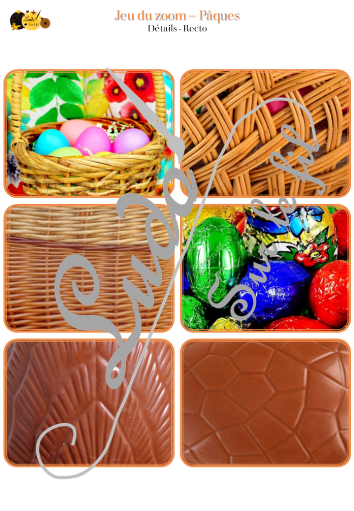 Jeu du Zoom - Pâques - Ludo Sur Le Fil