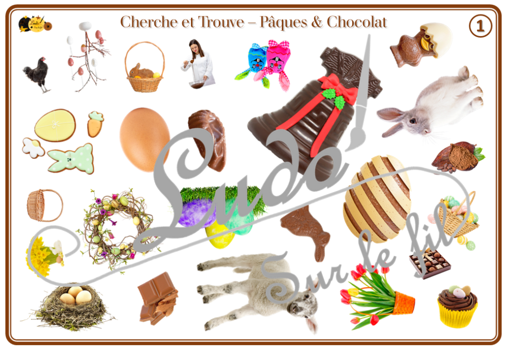 Cherche et Trouve - Pâques & Chocolat - Ludo Sur Le Fil