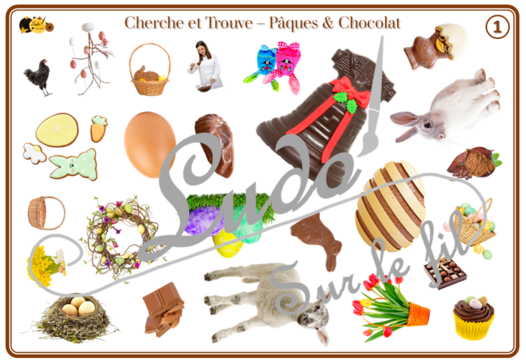 Cherche et Trouve - Pâques & Chocolat - Ludo Sur Le Fil