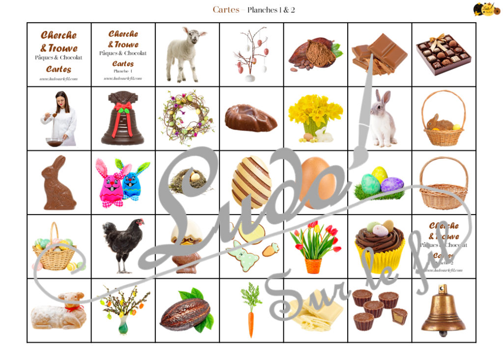 Cherche et Trouve - Pâques & Chocolat - Ludo Sur Le Fil