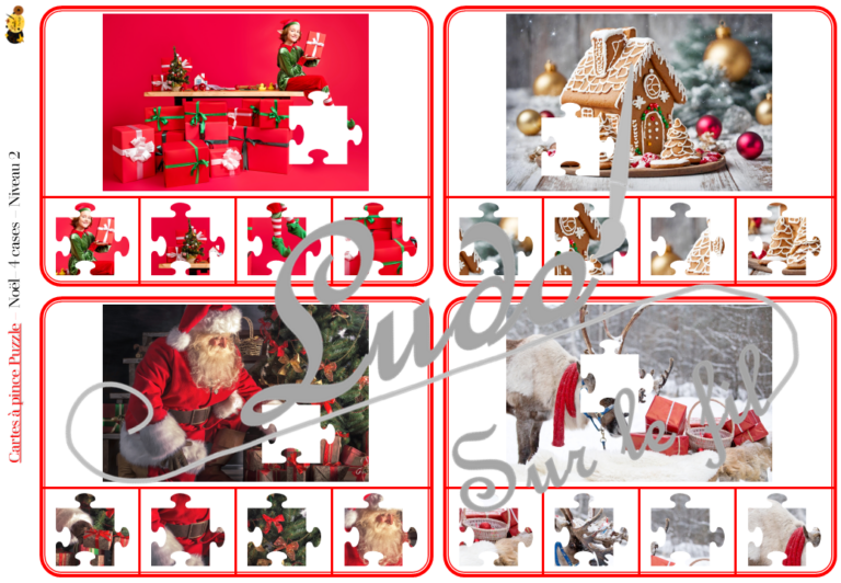 Cartes à pince - Puzzles - Noël - Ludo Sur Le Fil