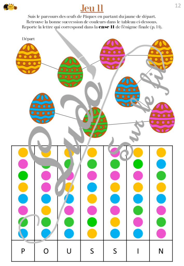 Livret d'enquête - Pâques & Chocolat - Ludo Sur Le Fil