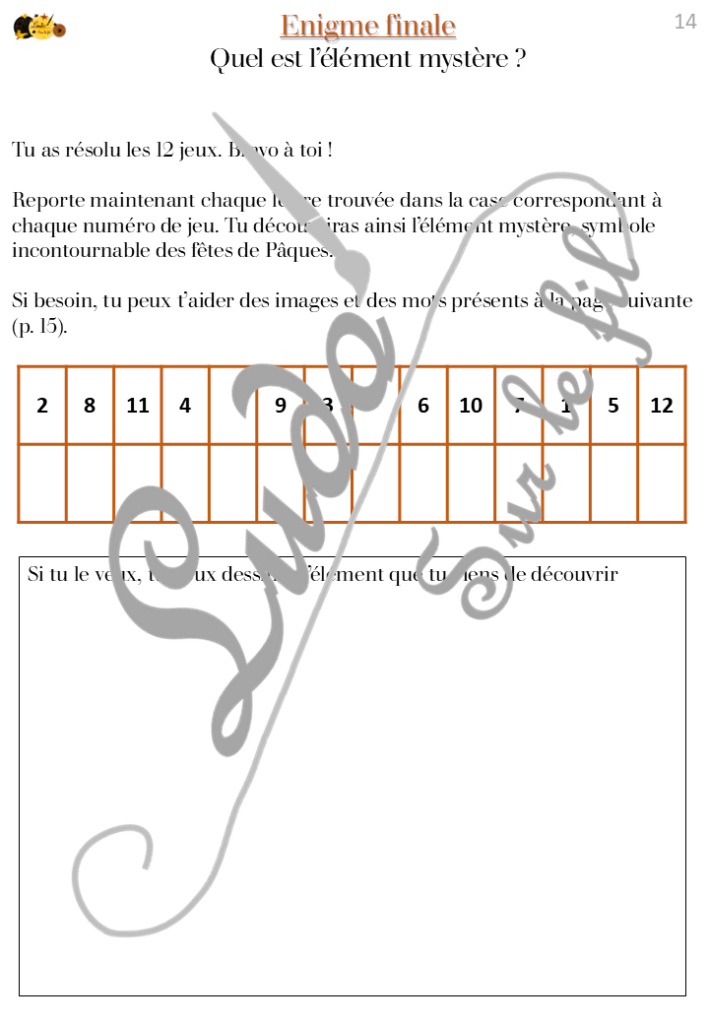 Livret d'enquête - Pâques & Chocolat - Ludo Sur Le Fil